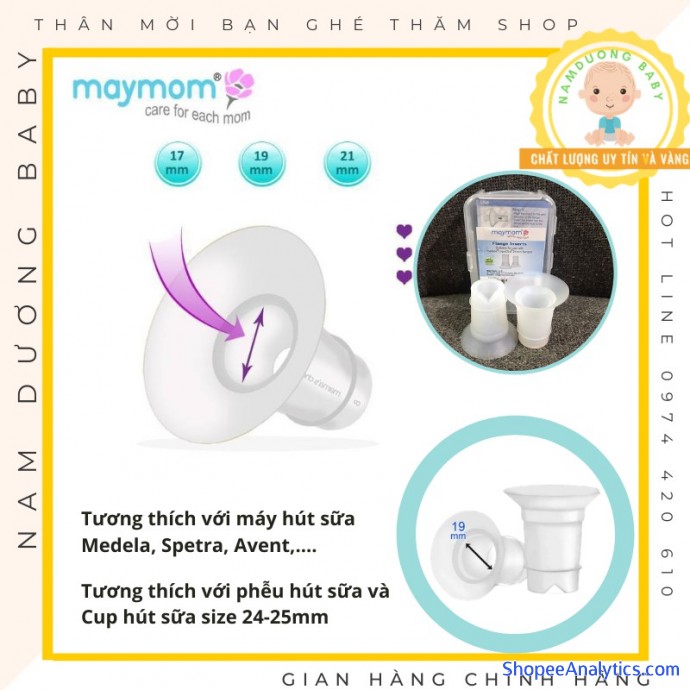 Review [Mã FMCG8 giảm 8% đơn 500K] Đệm phễu giảm size phễu Maymom các ...